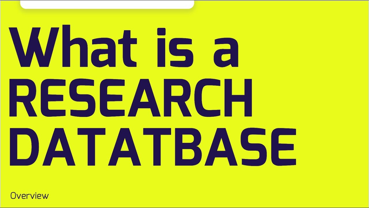What is a research/library database? - Overview - YouTube