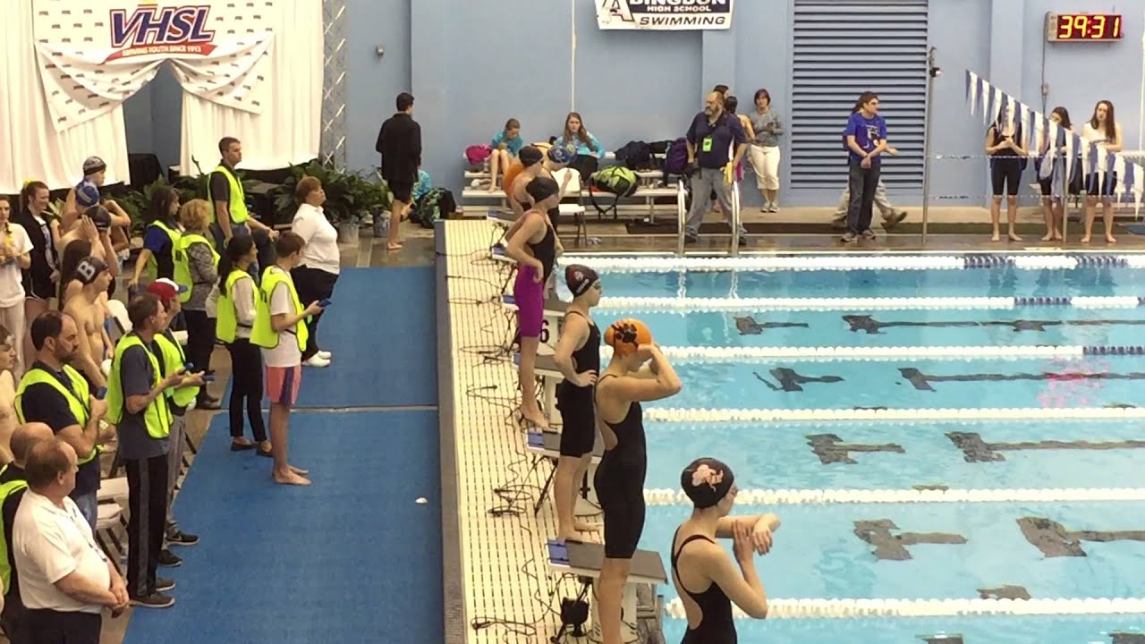 2016 3A VHSL State Swim Championship Finals 100 Back 2nd Place - YouTube