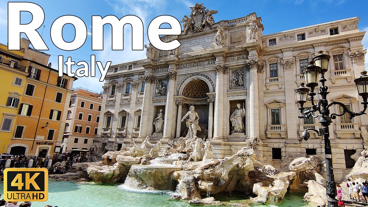 4k Walking Tour of Rome, Italy City Center (Ultra HD, 60fps) in August ...