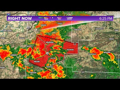 LIVE | Tornado Warning south of Fort Smith - YouTube