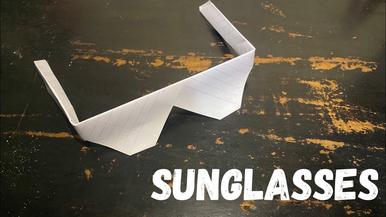 How To Make Origami Sunglasses With Paper | Easy Origami - YouTube
