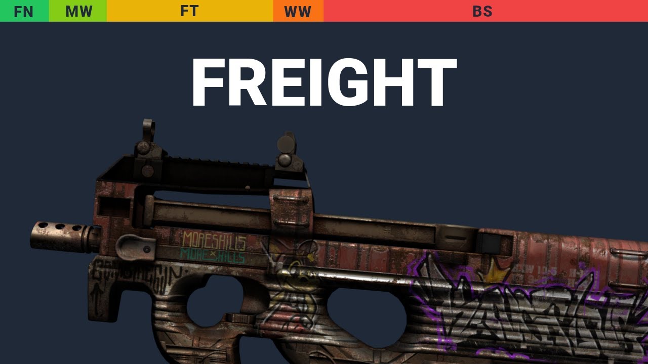 P90 Freight - Skin Float And Wear Preview - YouTube