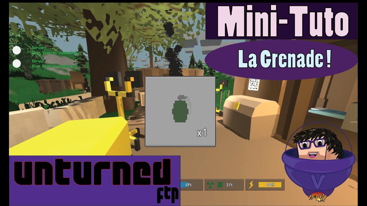 [MiniTuto] Unturned - fr - La Grenade, ça va péter ! presque... - YouTube