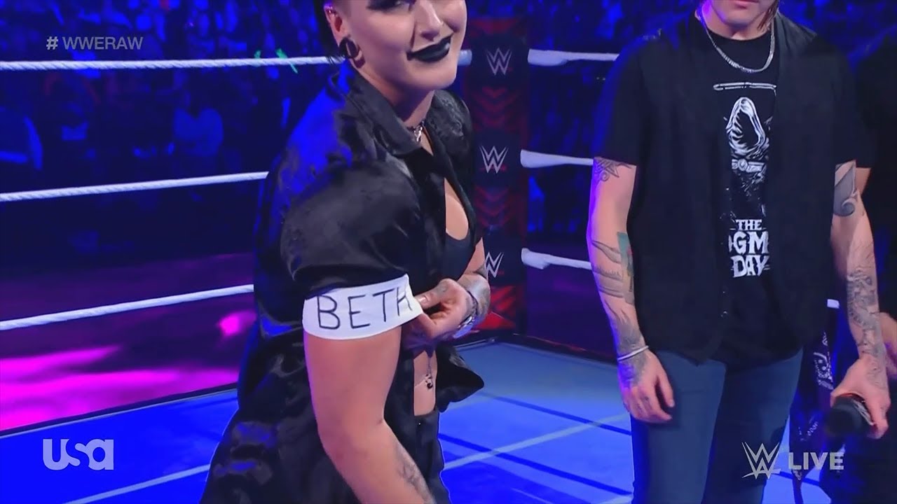 Rhea Ripley Wears Beth Phoenix's Name on Her Arm on Raw (Oct. 10, 2022 ...