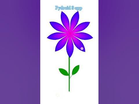 Draw Flower in Python | pydroid 3 app | turtle graphics design - YouTube