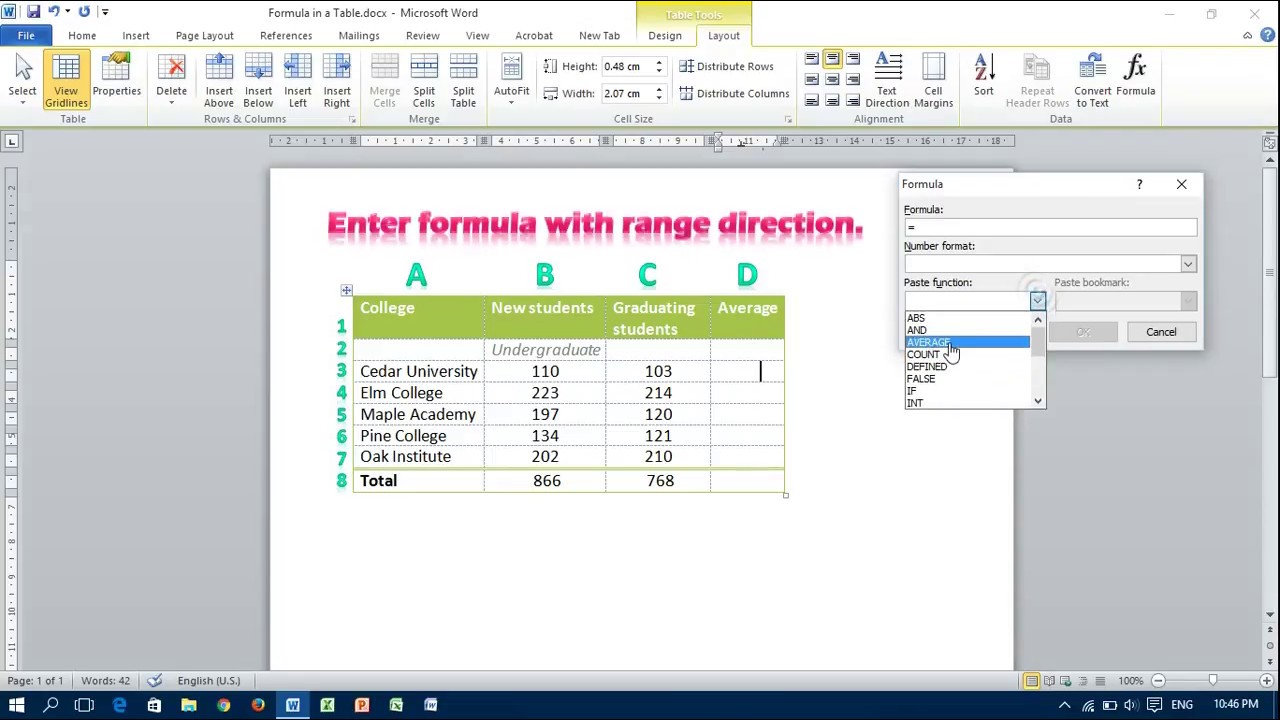 Solved How To Put A Formula Into A Table Cell 9to5Science Solved How To Put A Formula Into A Table Cell 9to5Science