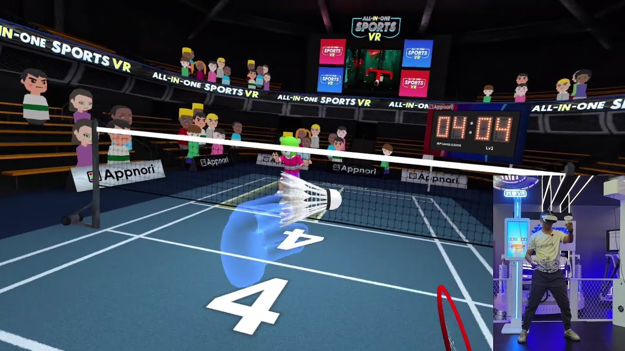 Playing VR ball games in JAMMA 'VR Star' is such a physical workout ...