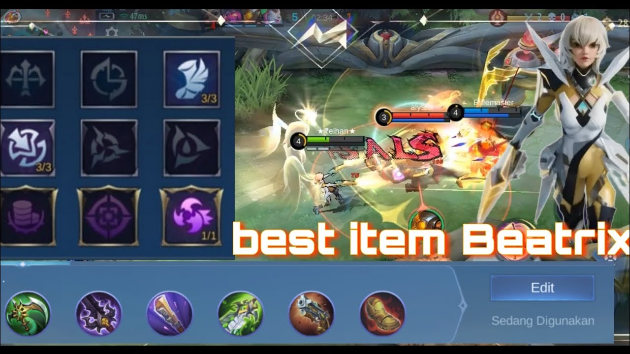 best item Beatrix, emblem Assassin - YouTube
