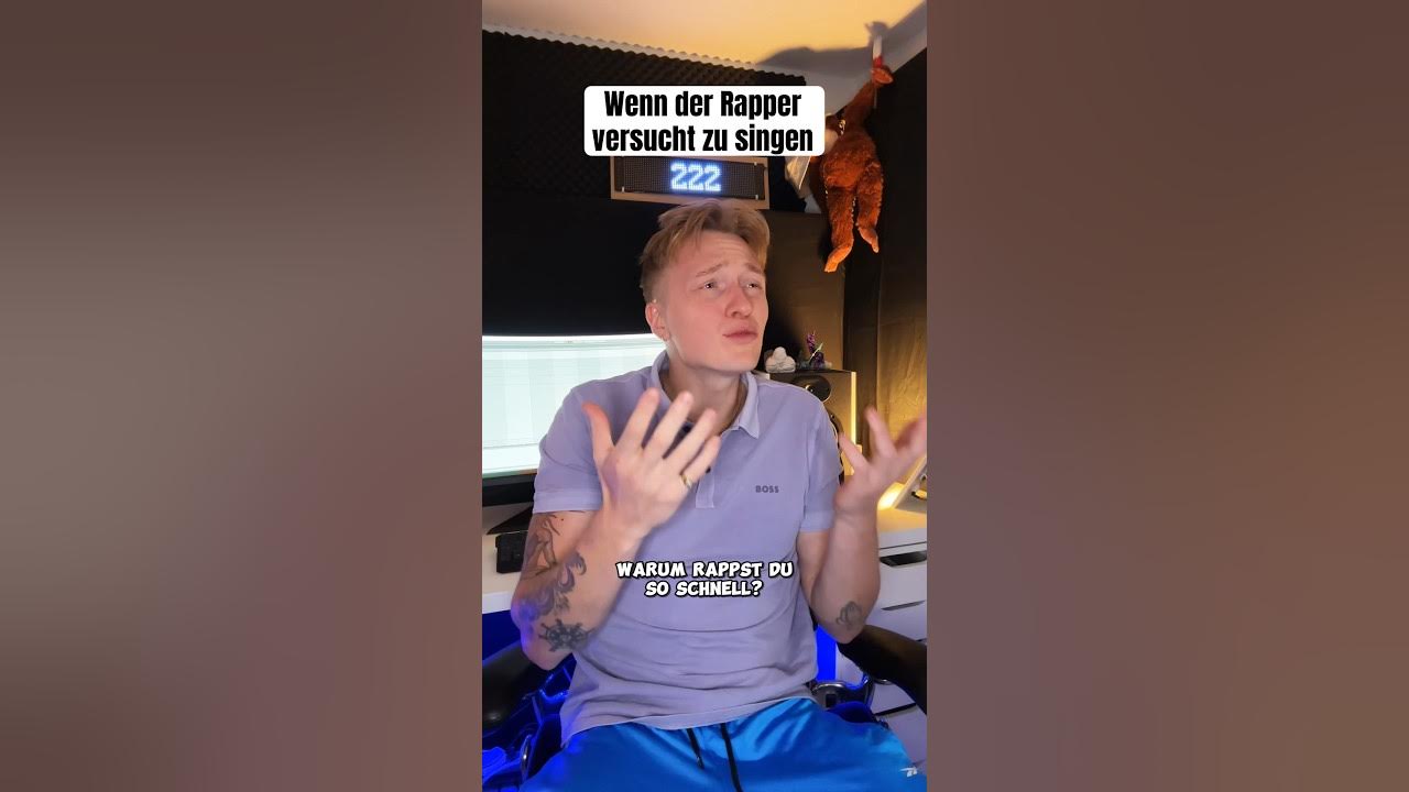 Wenn der Rapper versucht zu singen? 😳 #deutschrap #studio - YouTube