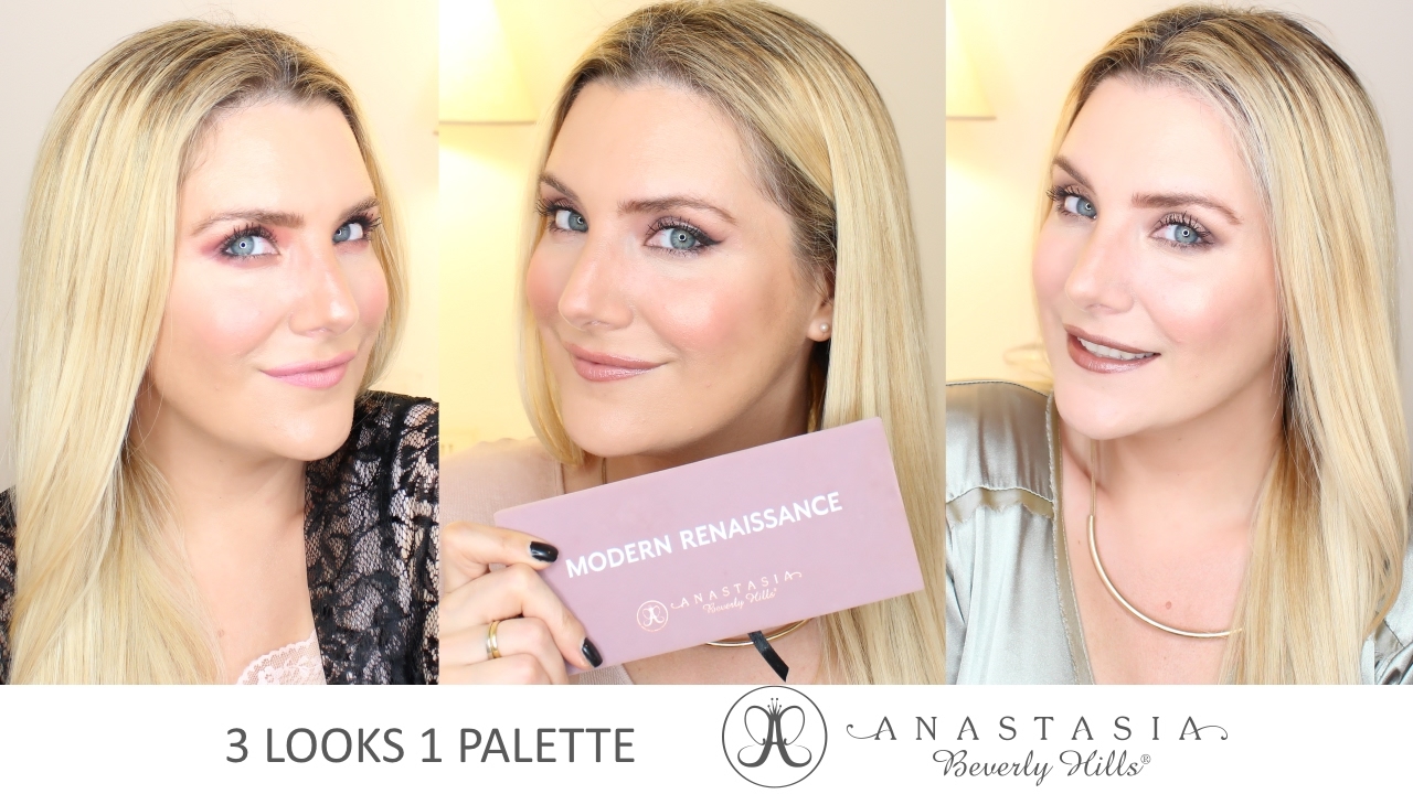 3 LOOKS 1 PALETTE : ANASTASIA MODERN RENAISSANCE MAKEUP TUTORIAL - YouTube
