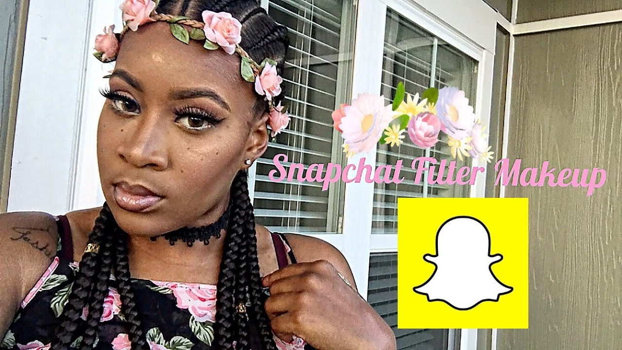 snapchat flower filter make up.||| - YouTube