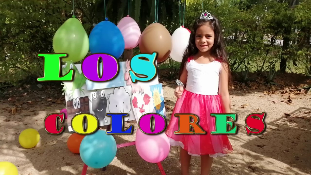 Vamos a aprender los colores en español también en ingles con globos ...