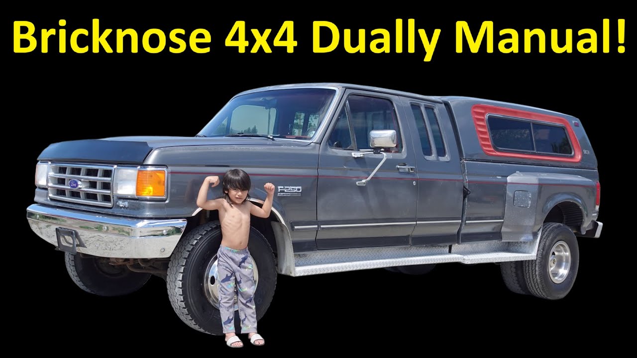 🔥88 Ford F-250 4x4 SuperCab Dually ~ Bricknose Classic Manual 5 Speed ...