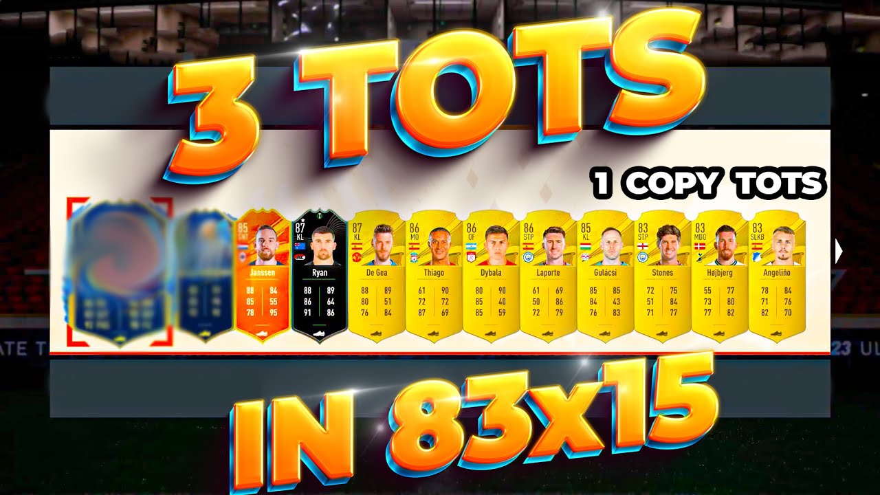 3 TOTS PLAYERS IN 83x15 PACK - YouTube
