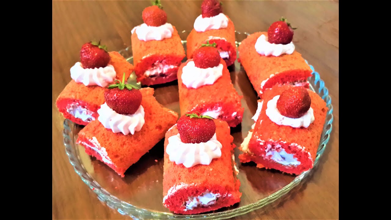 VELVET CAKE | MƏXMƏRİ RULET | ÇİYƏLƏKLİ RULET 🍰 😍 - YouTube