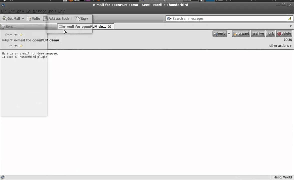openPLM demo : Thunderbird interface - YouTube