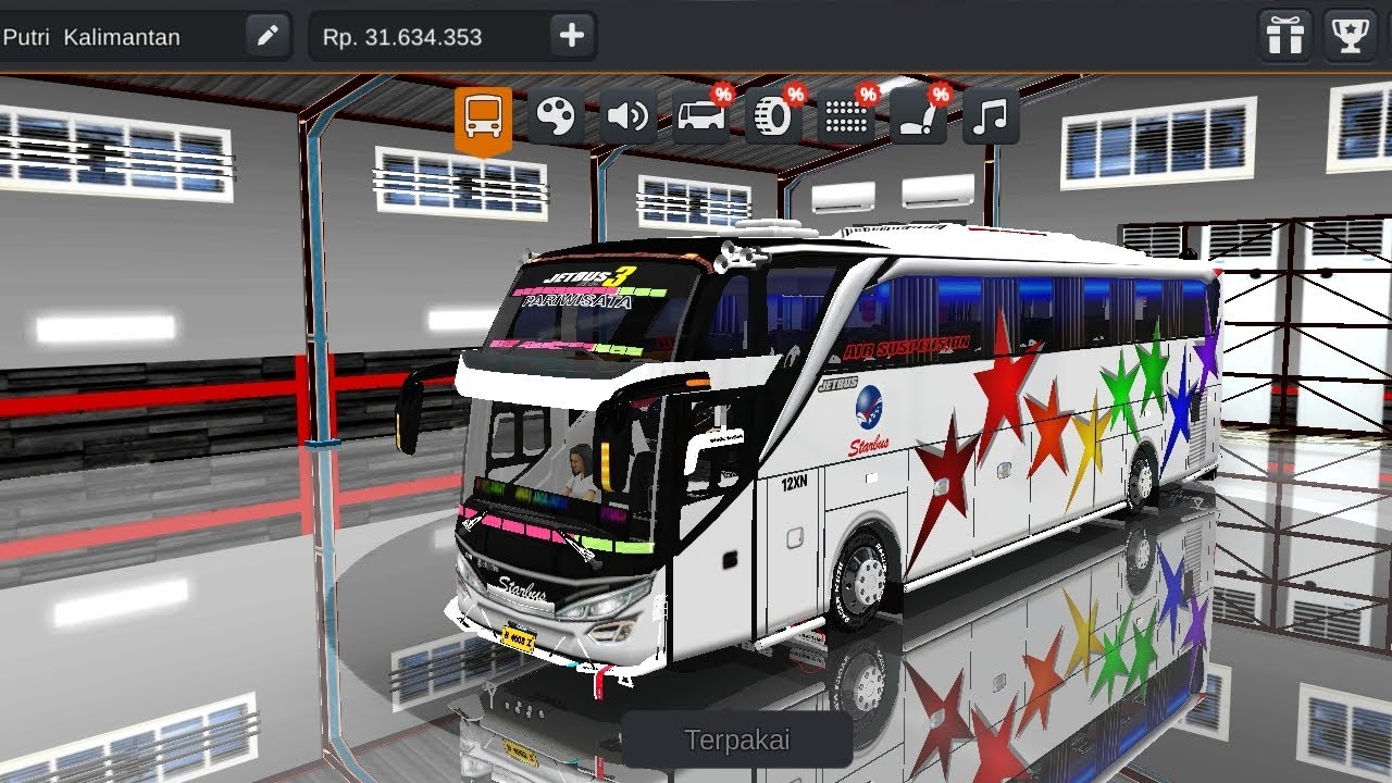 BUSSID | LIVERY | SHD JB3 | STARBUS (12XN) | HINO RN REALISTIC SOUND ...