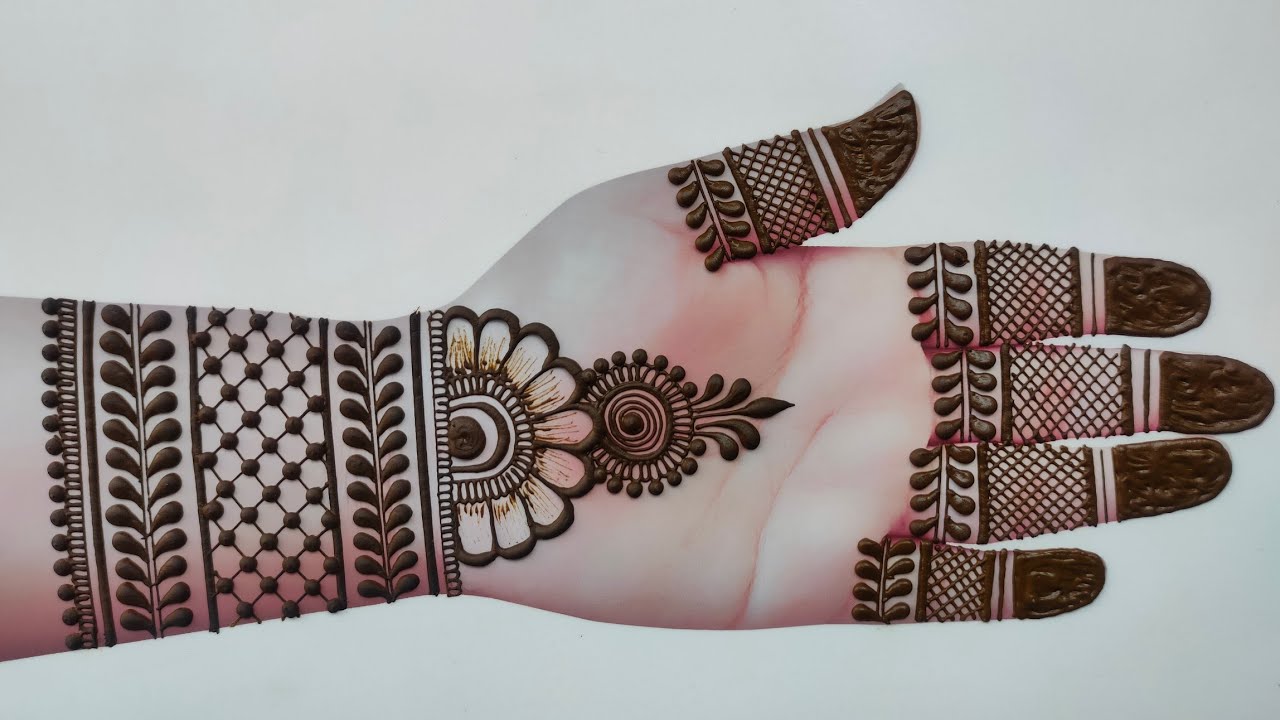 Very easy mehndi design for front hand| mehndi design photo| mehandi ka ...