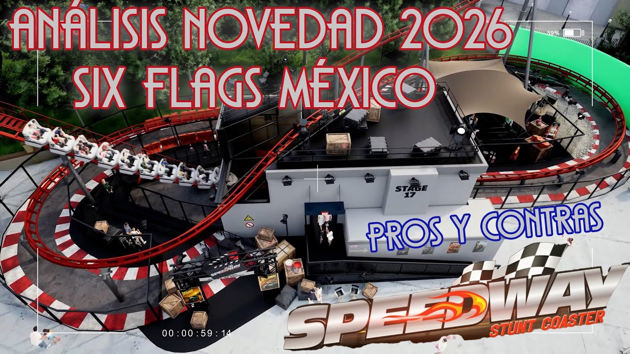 Análisis Speedway Stunt Coaster Novedad 2026 Six Flags México - YouTube