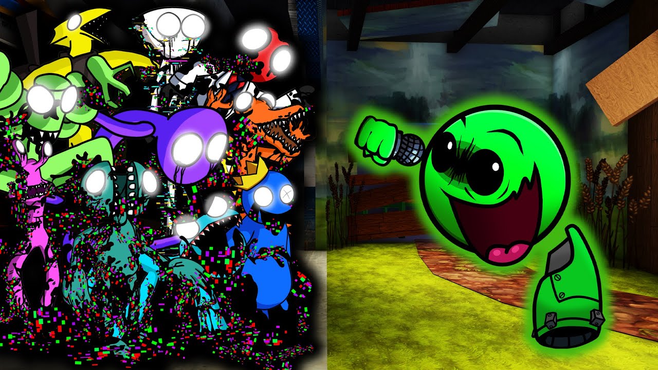 NEW FNF Rainbow Friends Pibby Vs Geometry Dash 2.2 ALL PHASES | Roblox ...