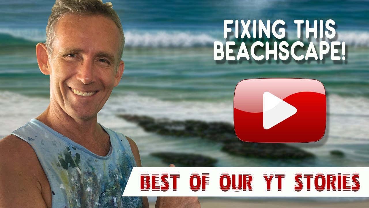 Paint a beachscape - acrylic painting techniques with Mark Waller - YouTube