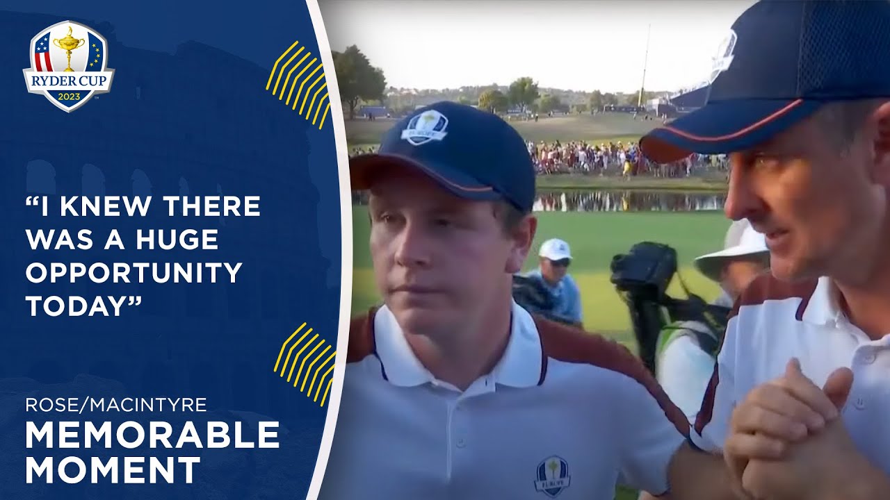 Rose/MacIntyre Interview | 2023 Ryder Cup - YouTube