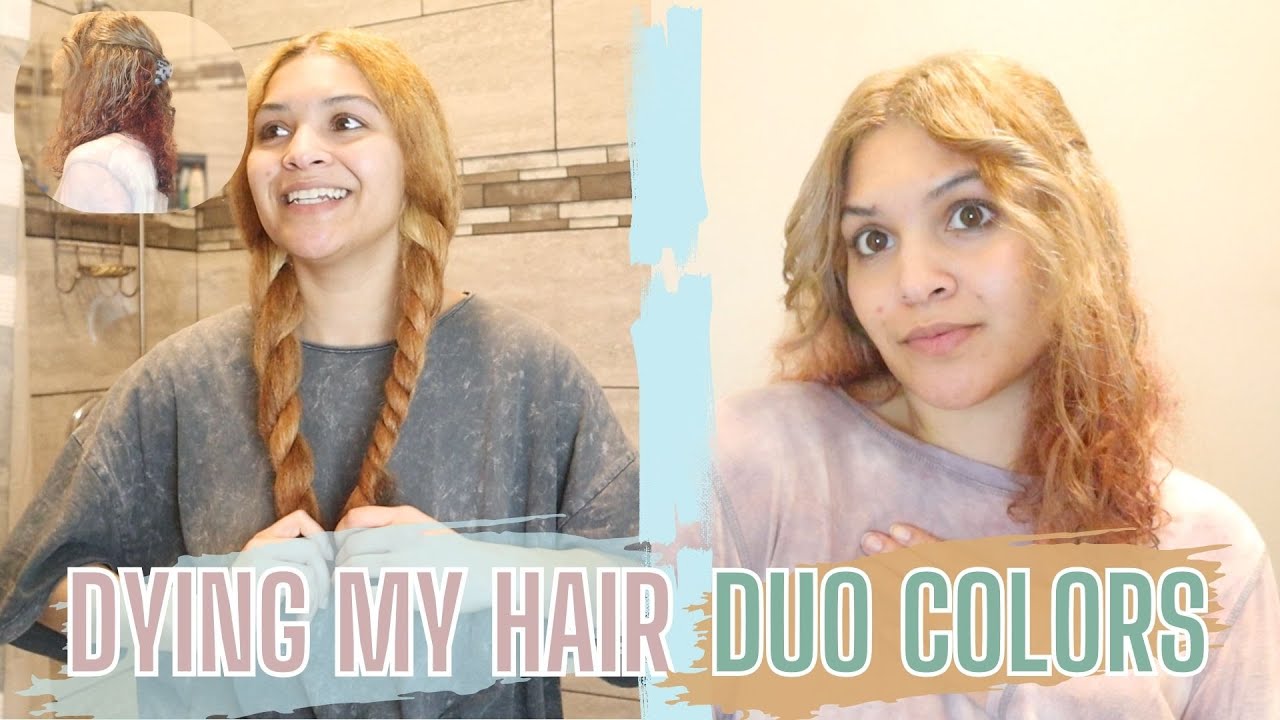 Dyeing My Hair from Black to Duo Colors - YouTube