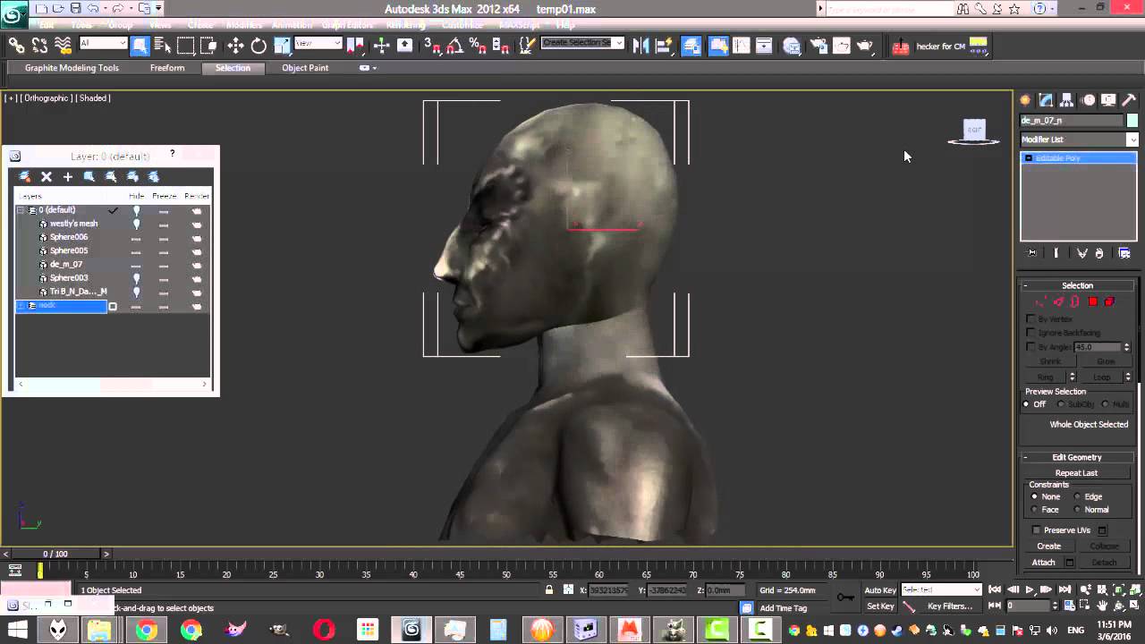 eliminating neck seam on the texture with rendering to texture - YouTube