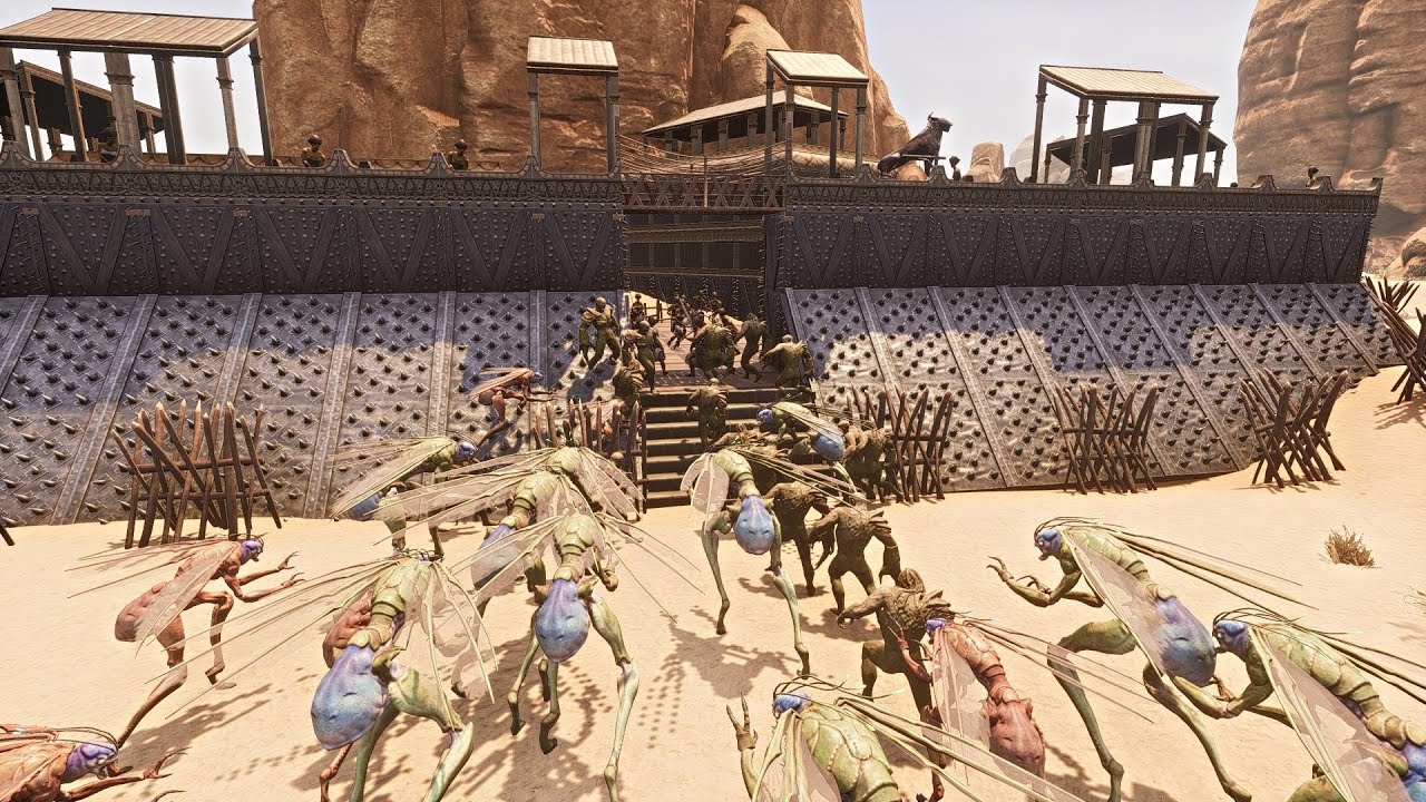 Bug Assault On Whiskey Outpost! - Conan Exiles Cinematic Battle - YouTube
