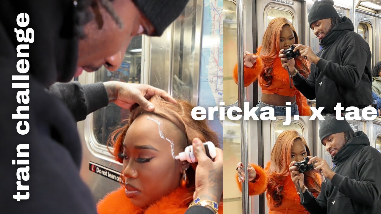 ARROGANT TAE DOES MY HAIR ON NYC TRAIN | PEACH SPORT - YouTube