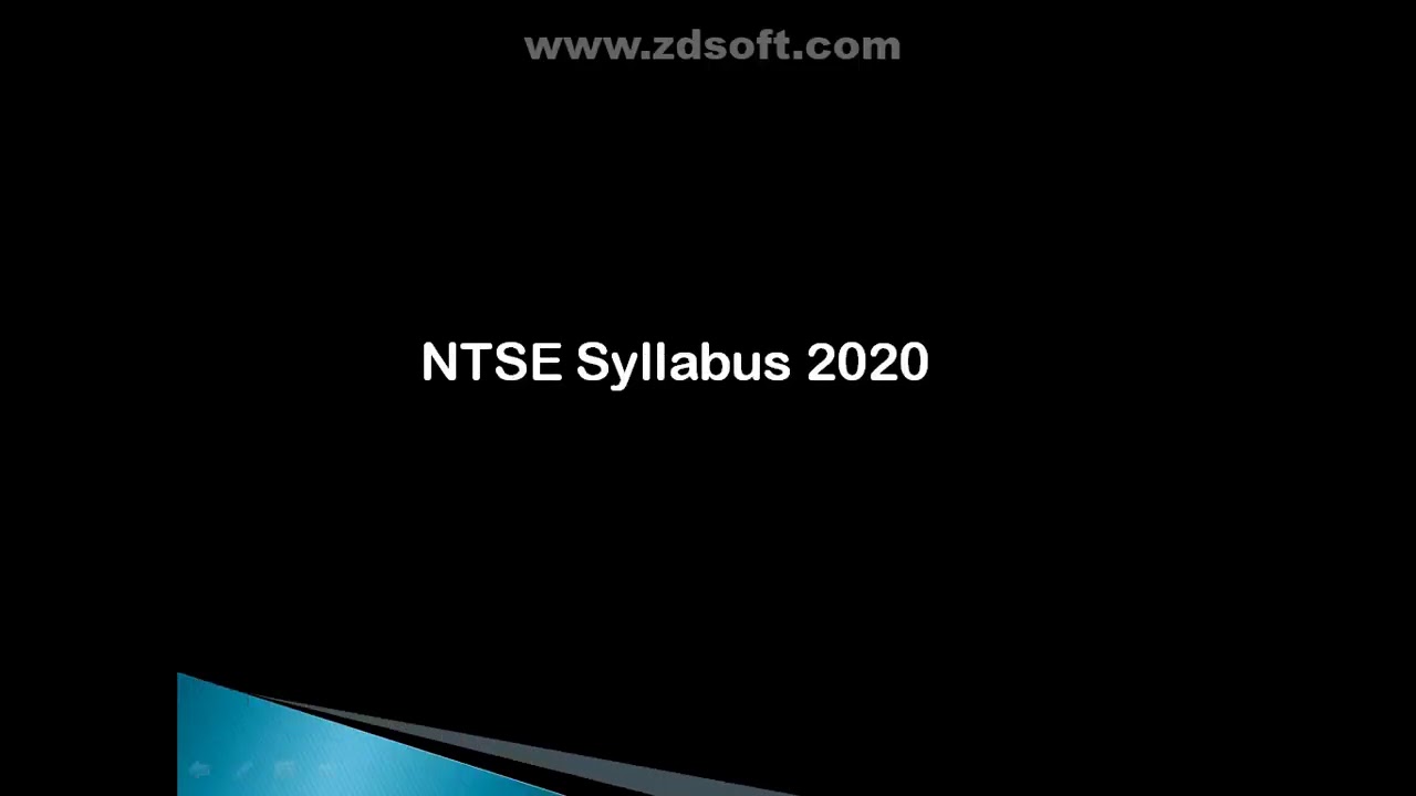 Syllabus of NTSE (2020-21) - YouTube