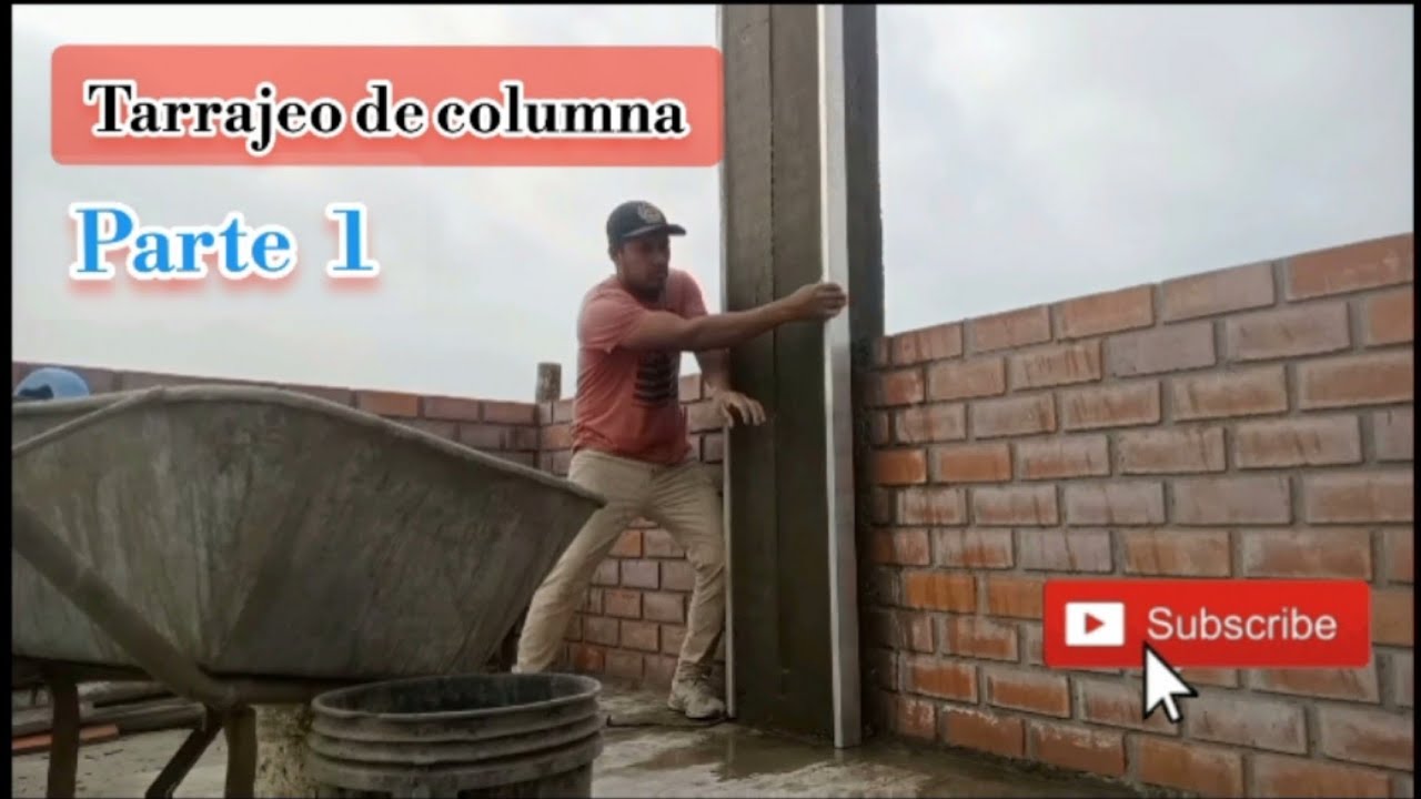 tarrajeo de columna facil - YouTube