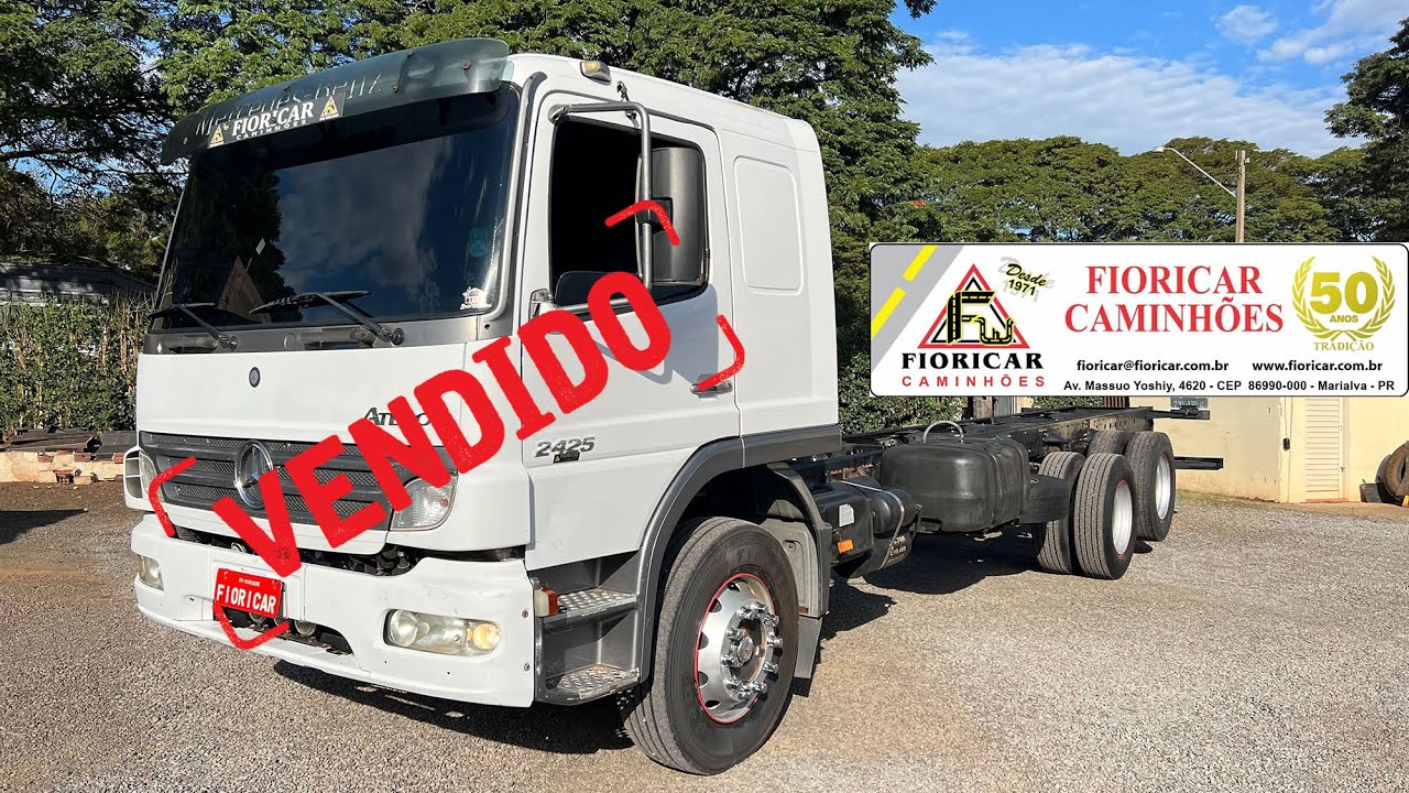 MERCEDES-BENZ ATEGO 2425 2008/2008 GABINE LEITO - YouTube