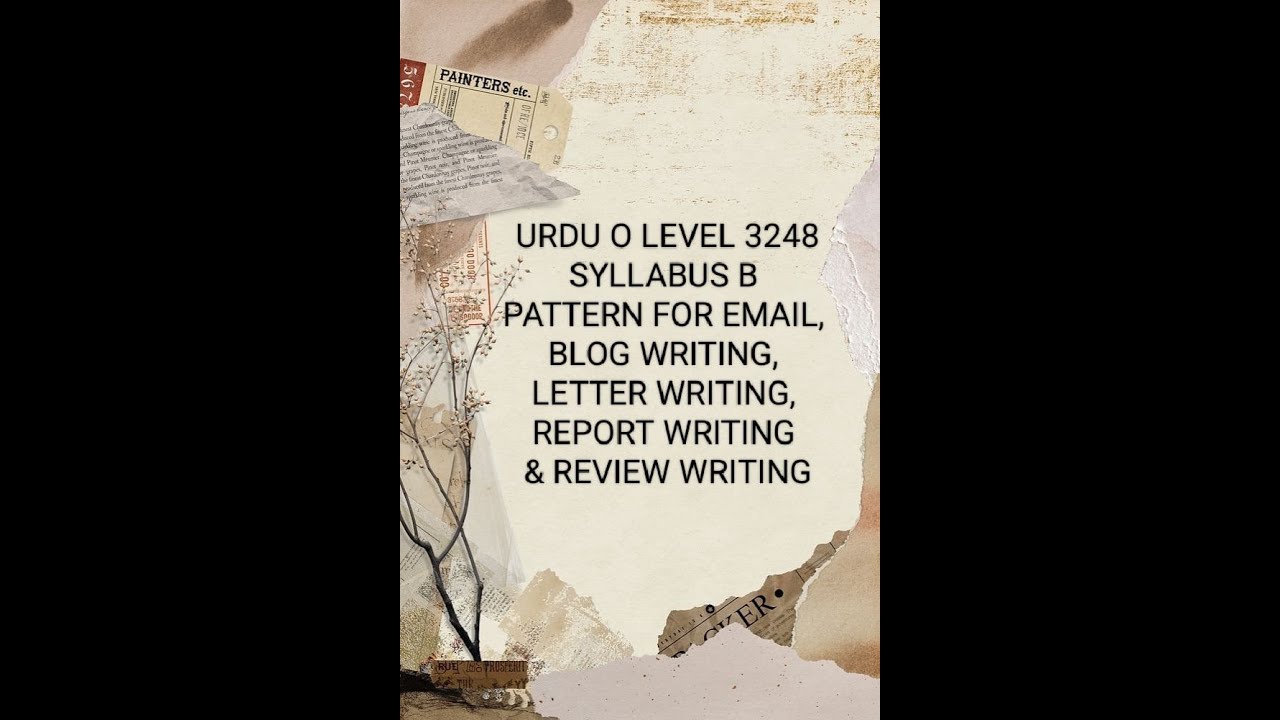 Urdu O Level 3248/ Pattern For Email, Blog, Report, Letter & Review ...
