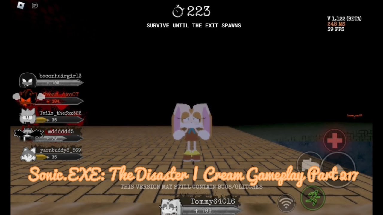 Sonic.EXE: The Disaster | Cream Gameplay Part 217 - YouTube