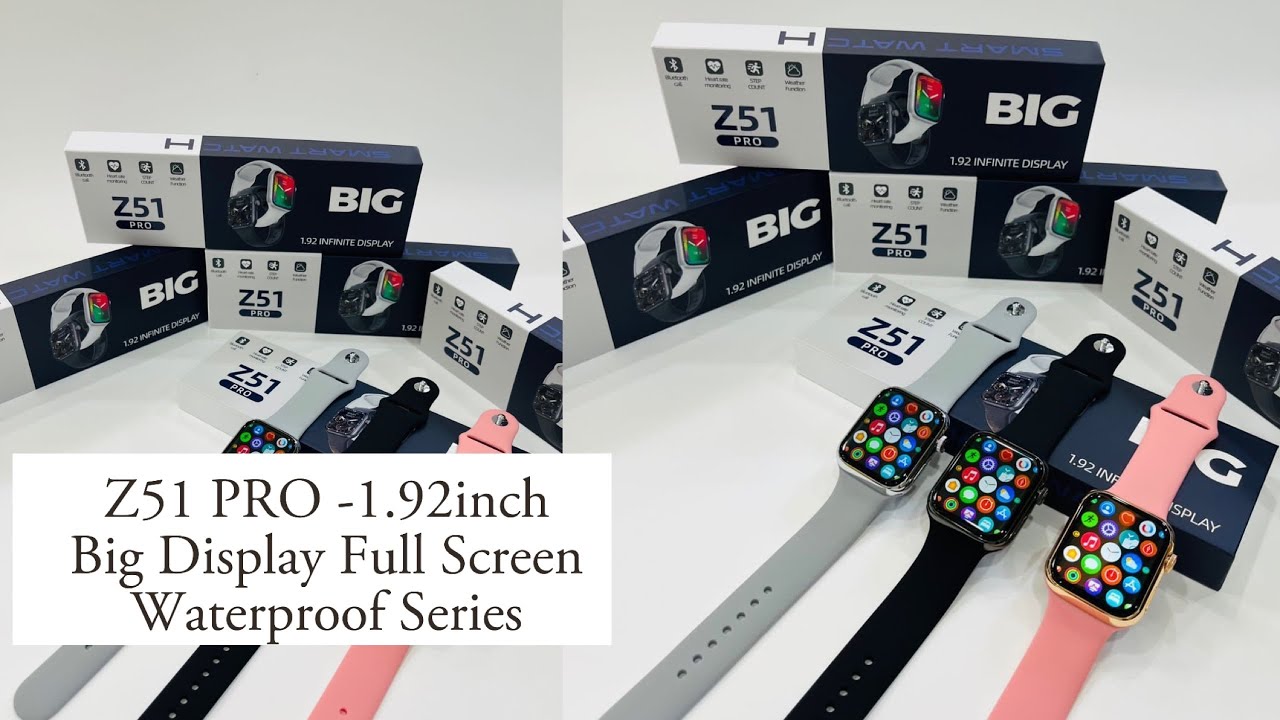 Z51 PRO 1.92inch Big Display Full Screen Waterproof And Rotation Button ...