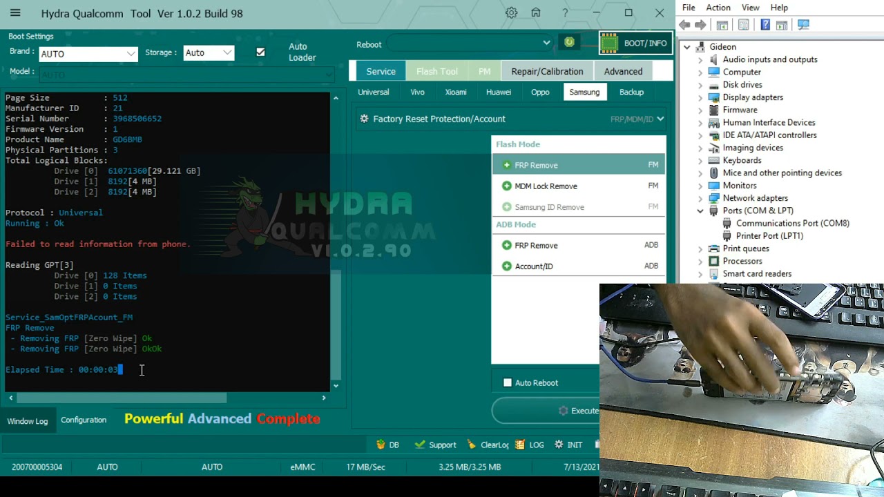 Samsung M11 FRP Remove Testpoint by Hydra Qualcomm Module - YouTube