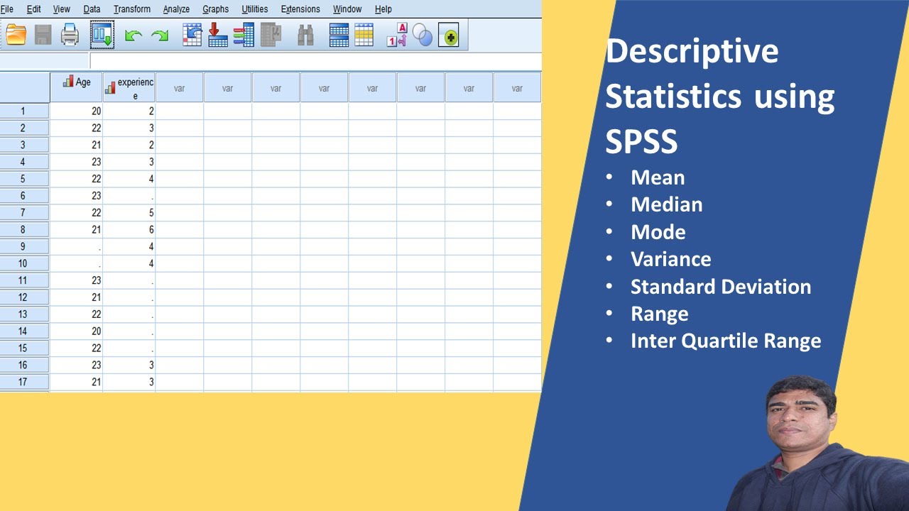 Descriptive Statistics using SPSS (Mean, Median, Mode, Variance, SD ...