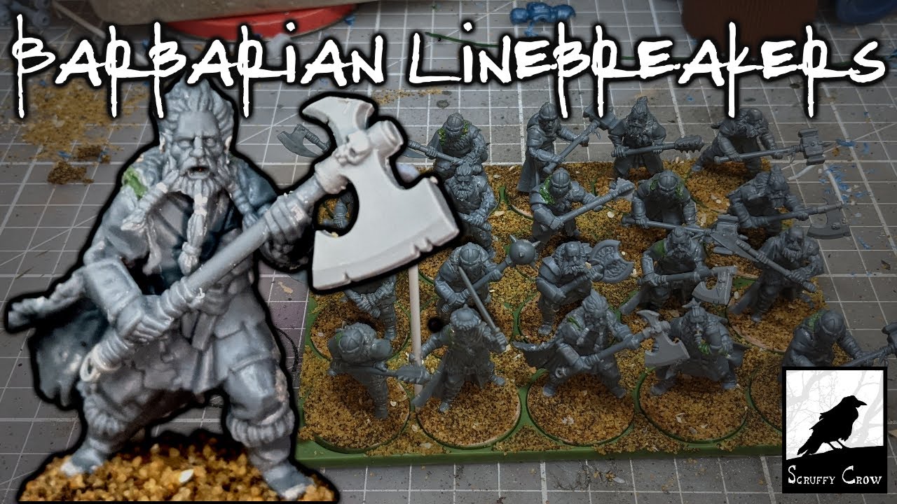 Barbarian Linebreakers - Frostgrave Oathmark Kitbash! - YouTube