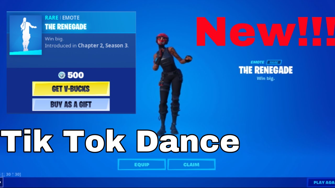 *NEW* The Renegade Emote in Fortnite Item Shop - YouTube