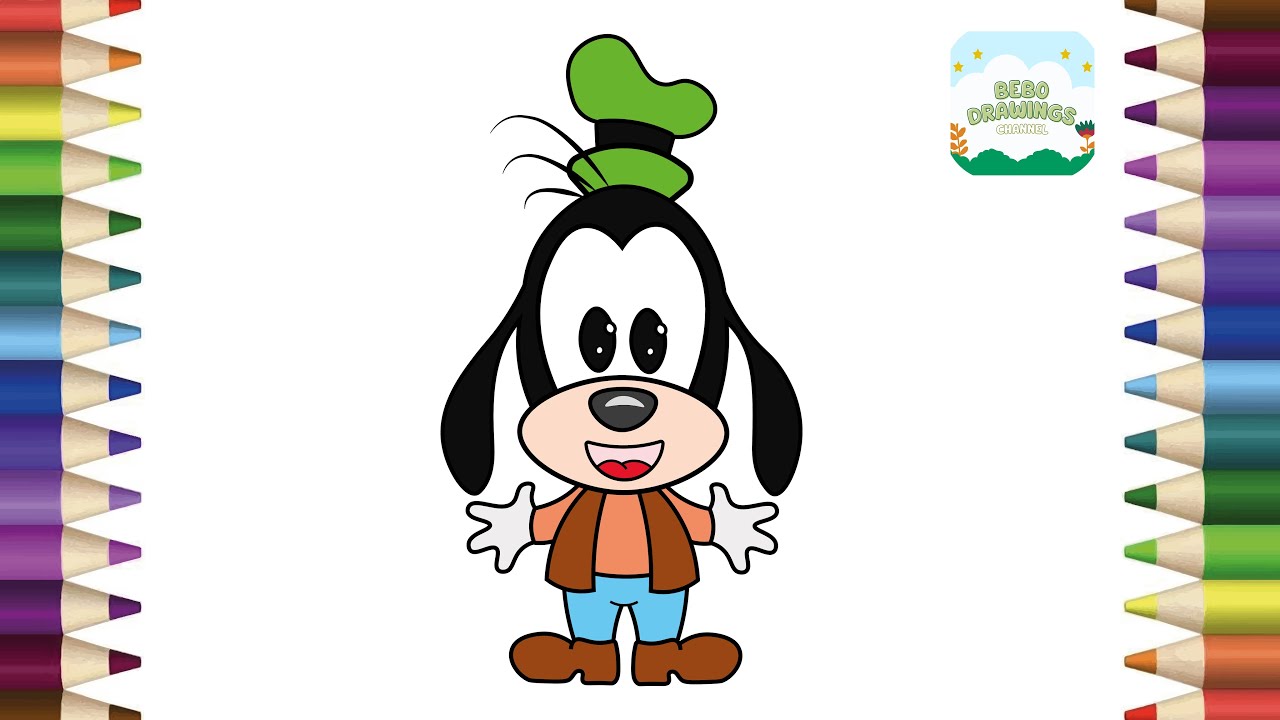 How to Draw Goofy Simple & Easy Step by Step for Kids | Goofy Drawing ...