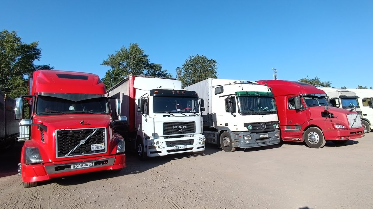 Volvo VNL 670 & 770 MAN M90 Коллективная вылазка - YouTube