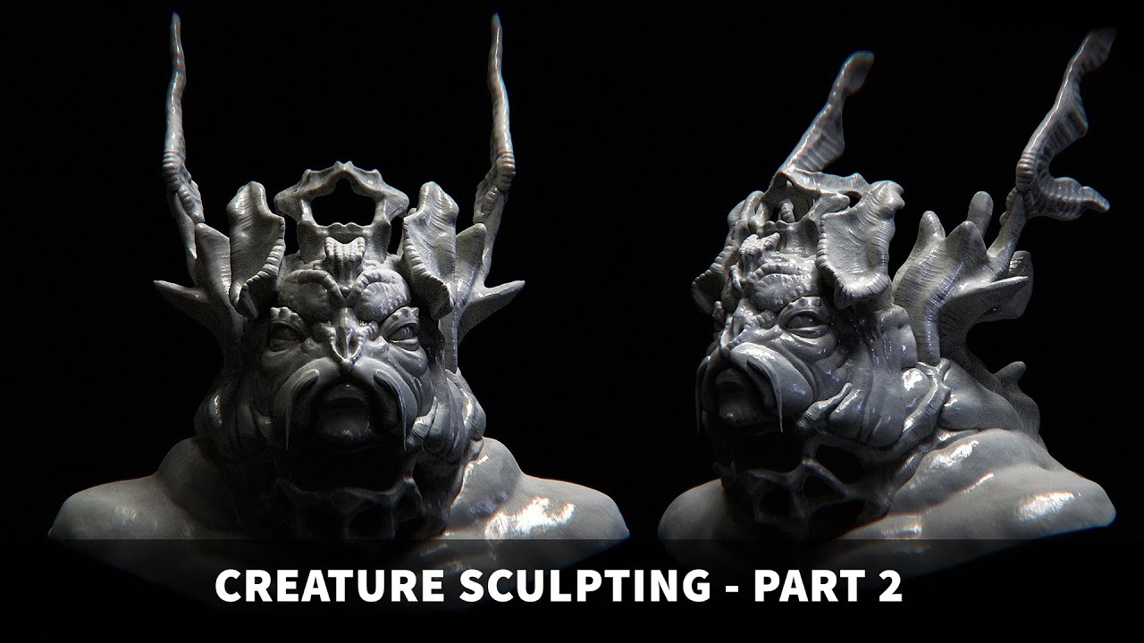 Creature Sculpting in Zbrush - Part 2 - YouTube