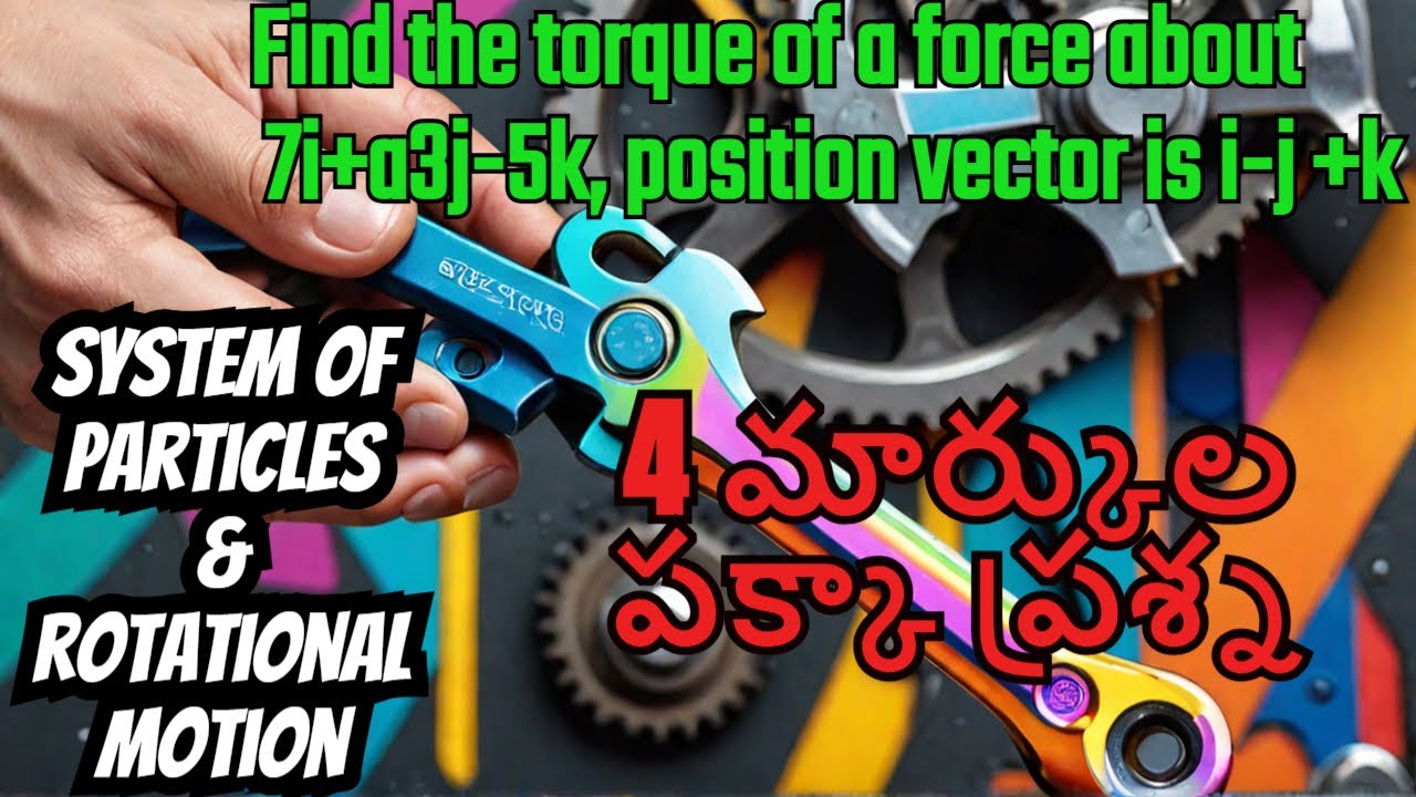 Find the torque of a force about 7i+3j-5k, position vector is i-j +k ...