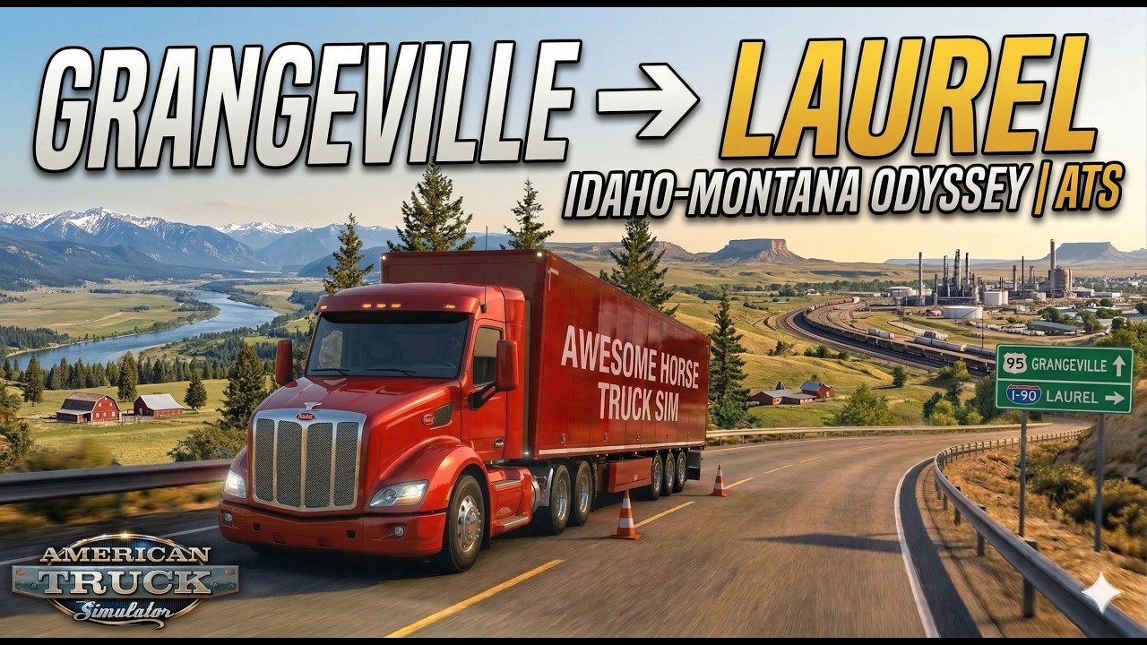 ATS | Grangeville to Laurel | Realistic Truck Driving | ASMR - YouTube
