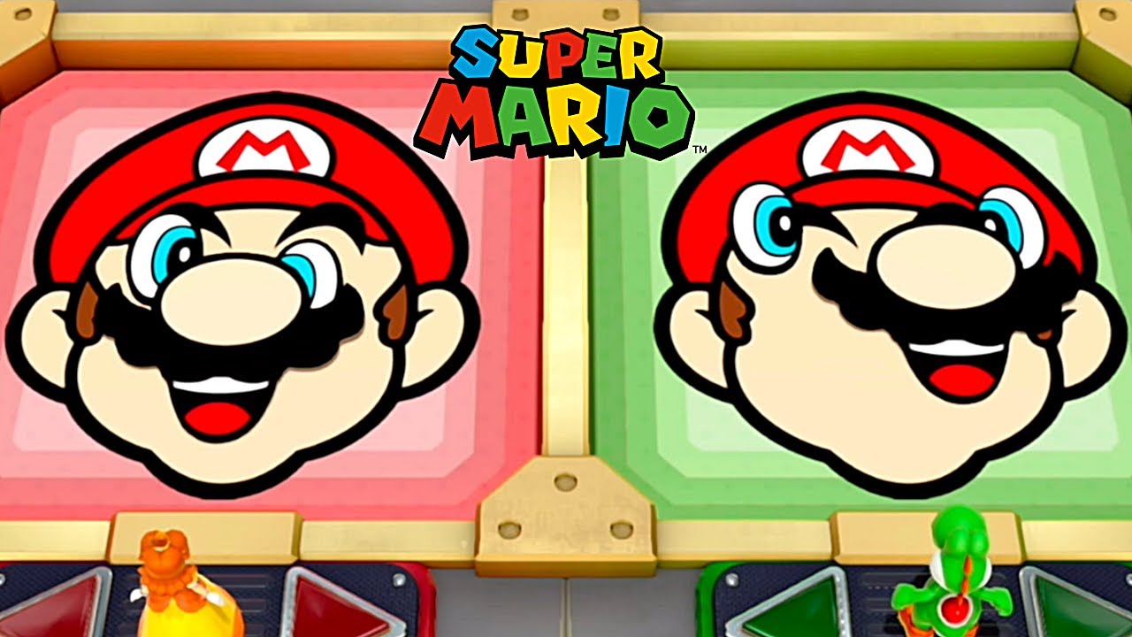 Super Mario Party - Mini Games - Making Faces 수퍼마리오 파티 미니게임 마리오 얼굴 맞추기 ...