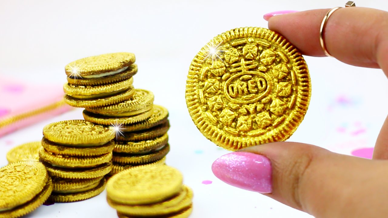 METALLIC GOLD OREOS ♥ DIY - YouTube
