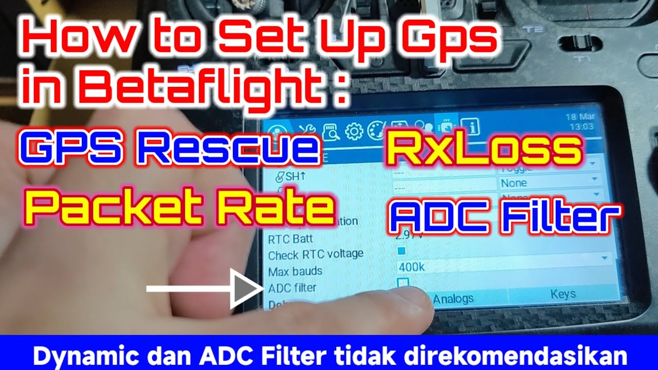 Set Up GPS in Betaflight. GPS Rescue, RxLoss, Adc Filter,TX, RX ...