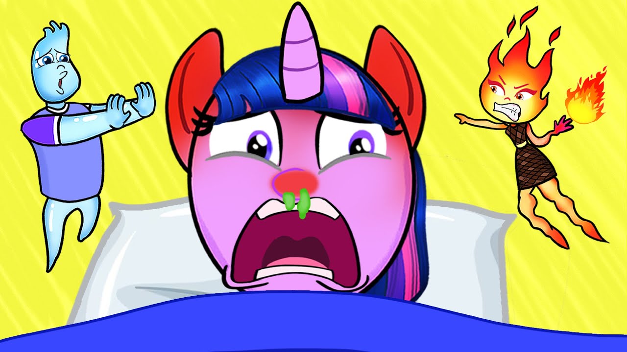MY LITTLE PONY: OMG! Twilight has a high fever! - tiene fiebre alta ...