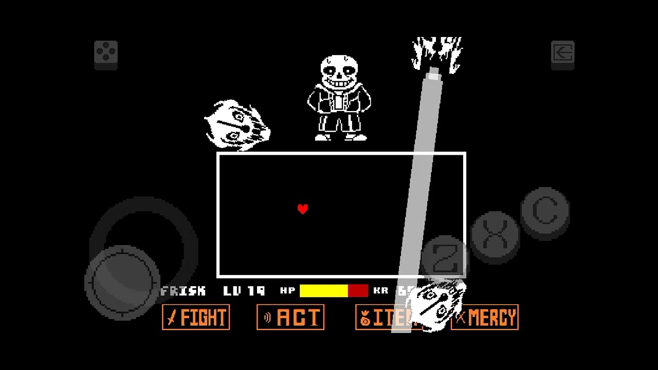 Undertale red and yellow Sans fight, on mobile - YouTube